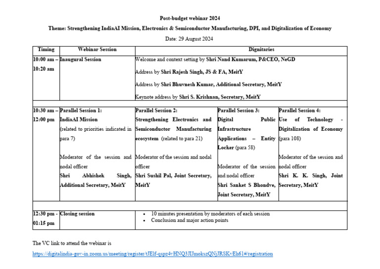 Agenda Post Budget Webinar | PDF