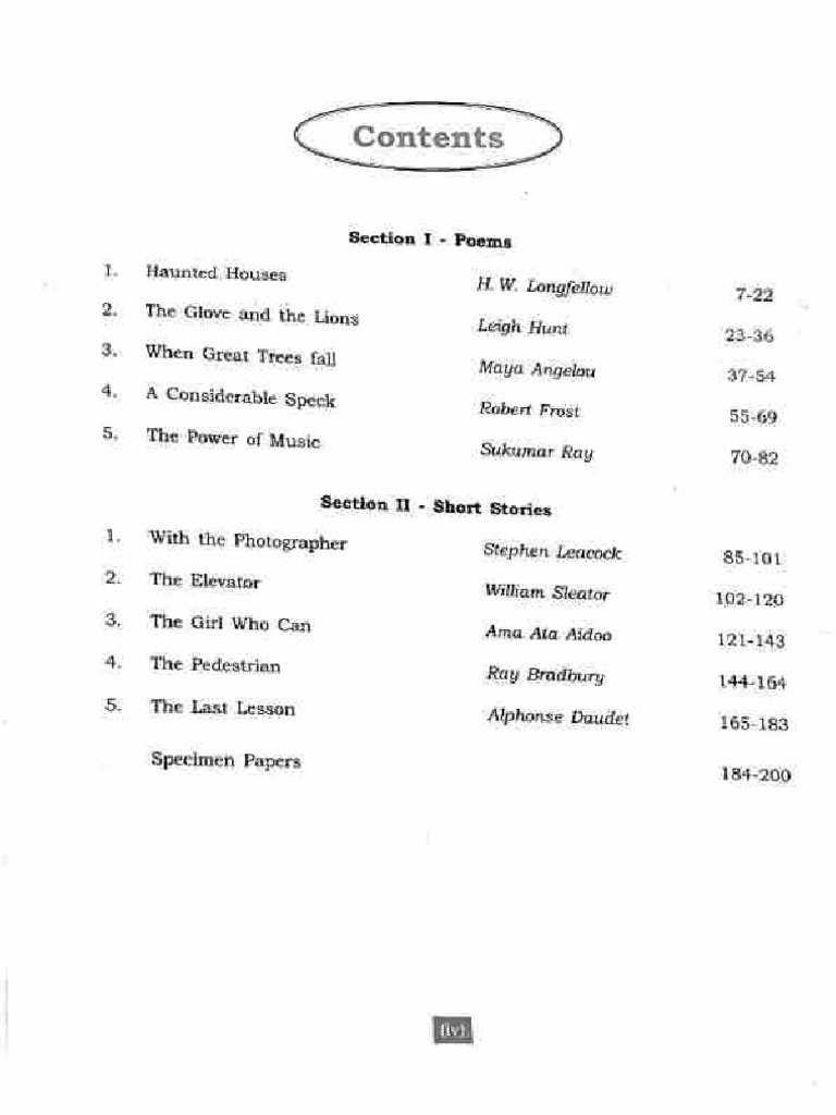 Workbook on Treasure Chest Icse Short Stories & Poems | PDF