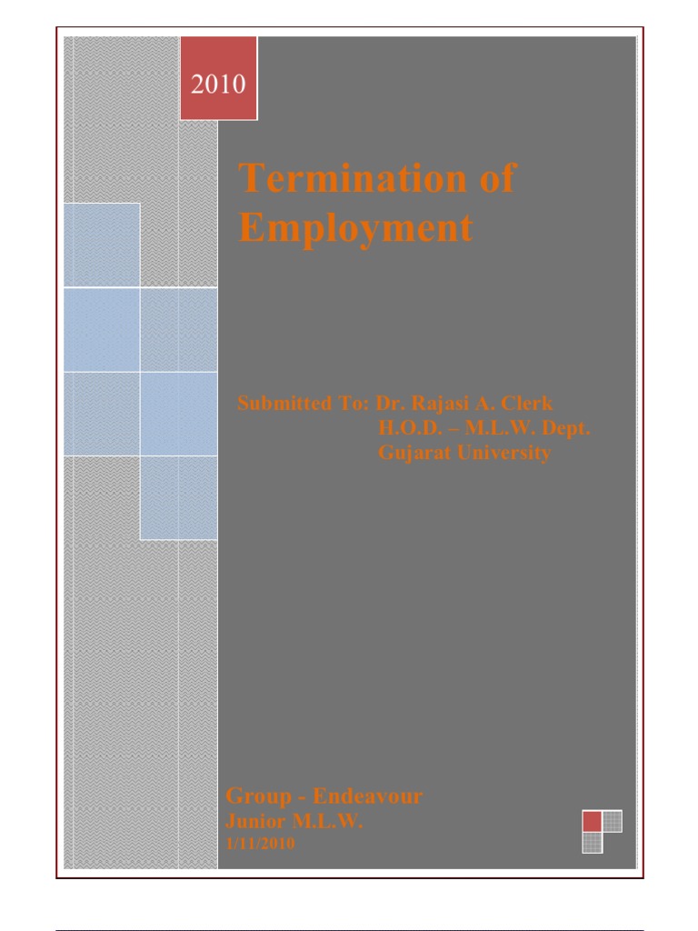 Termination of Employment - Presentation | PDF | Layoff | Employment
