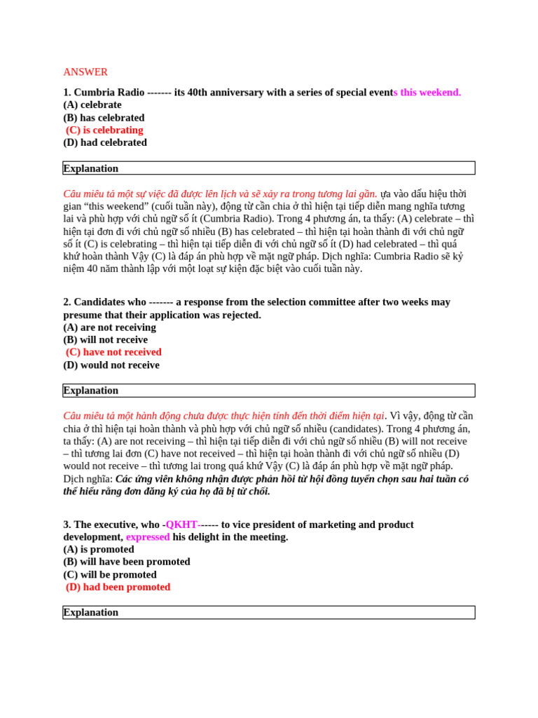 Answer-Unit2-Lesson 3-Practice 1 | PDF