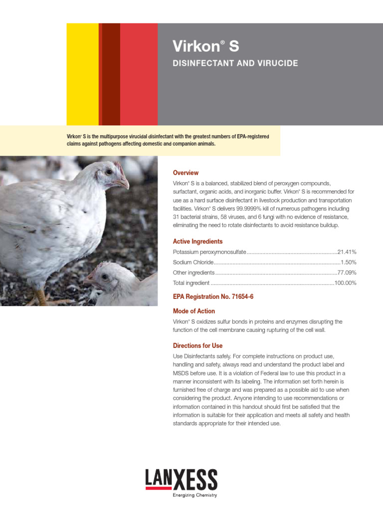 Virkon S Informationq | PDF | Disinfectant | Virus