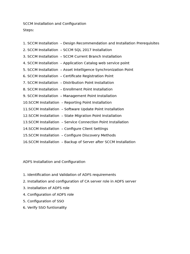 SCCM & ADFS Setup Guide | PDF