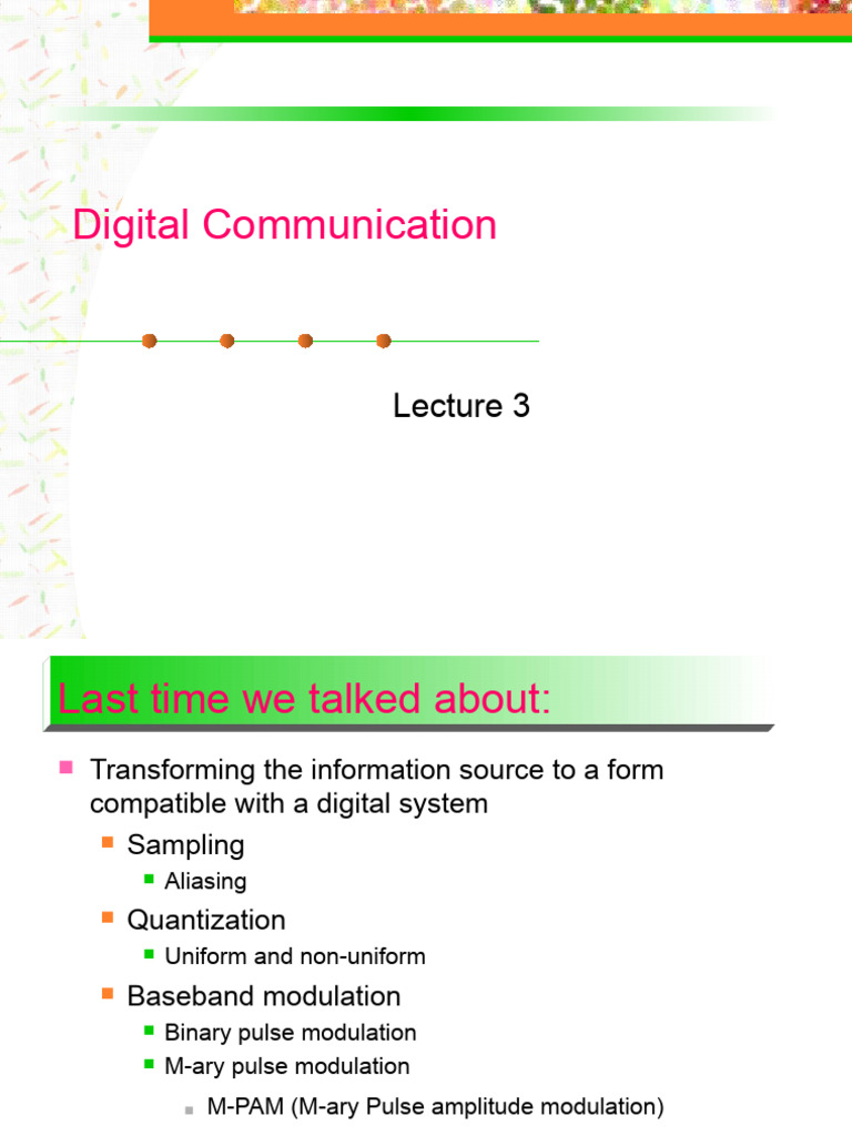 Lecture 3and4 Pptx Pdf Modulation Sampling Signal Processing