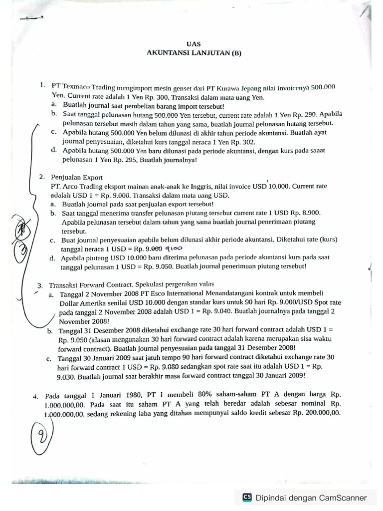 UAS Type B Accounting | PDF