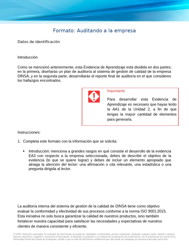 Auditando Empresa | PDF | Calidad (comercial) | Sistema de manejo de ...