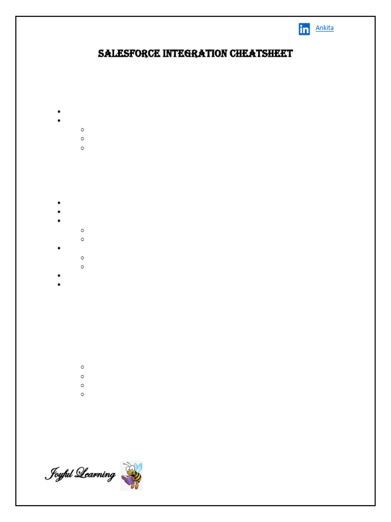 Salesforce Integration Cheatsheet Pdf 2502