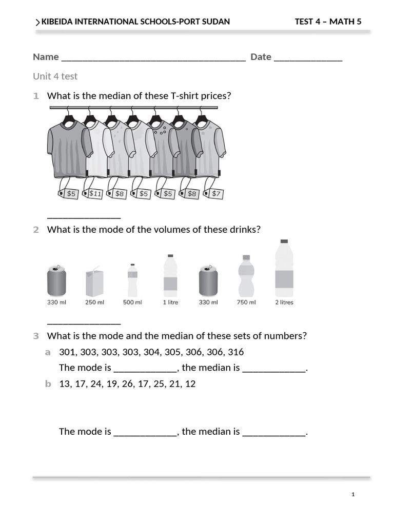 Grade 5 Test 4 | PDF