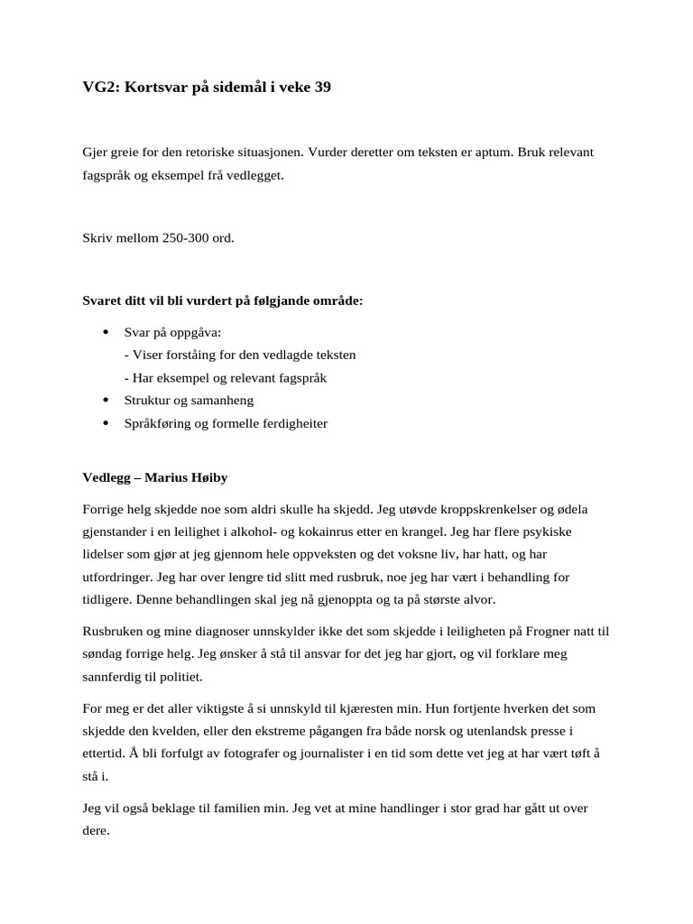 Kortsvar veke 39 Fredag | PDF