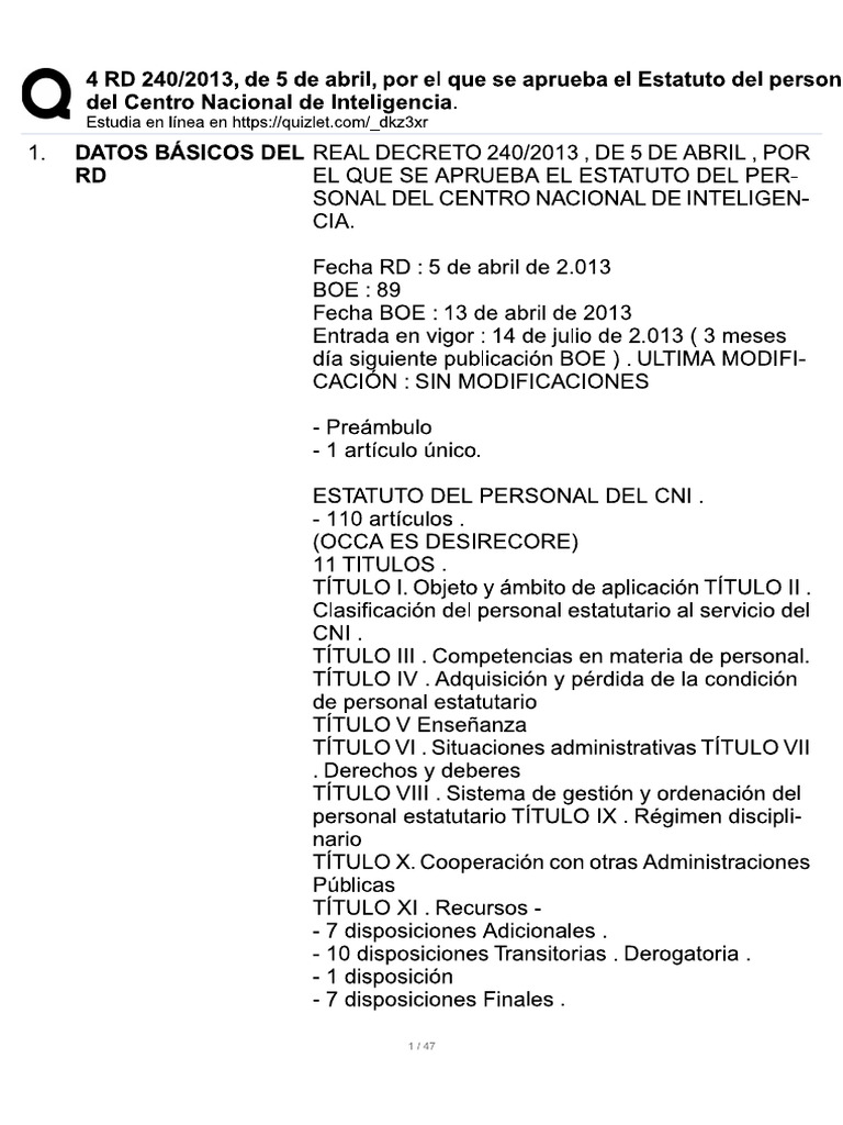RD 240 - 2013 | PDF