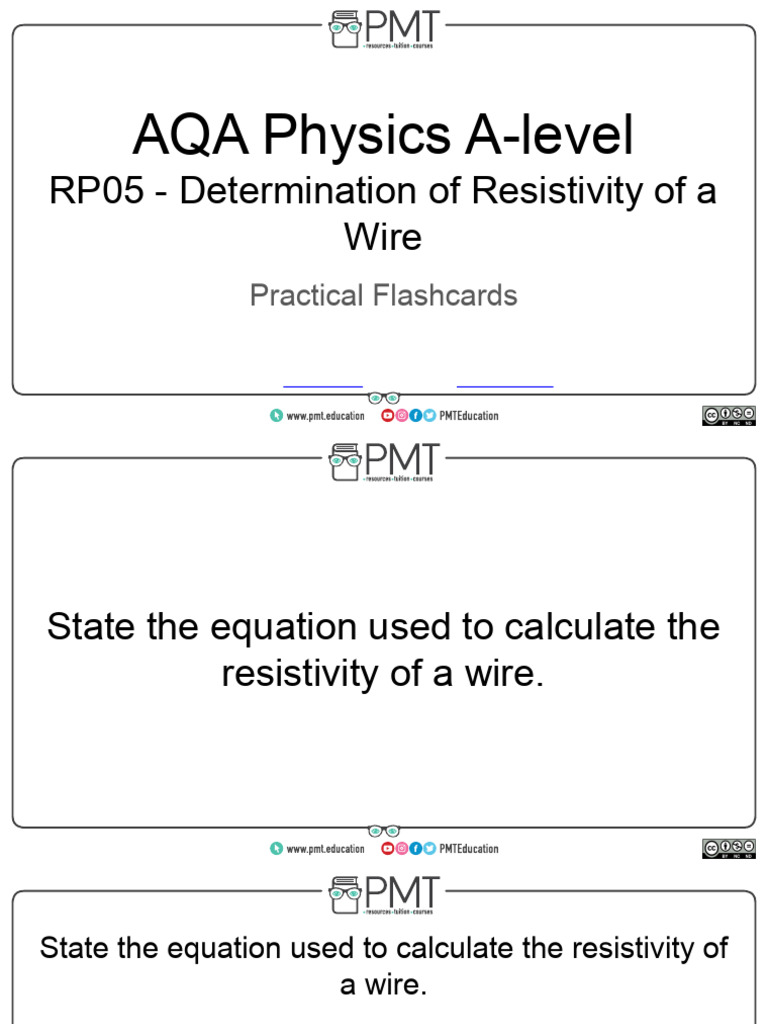 A-Level Physics: Wire Resistivity | PDF | Electrical Resistivity And Conductivity | Temperature