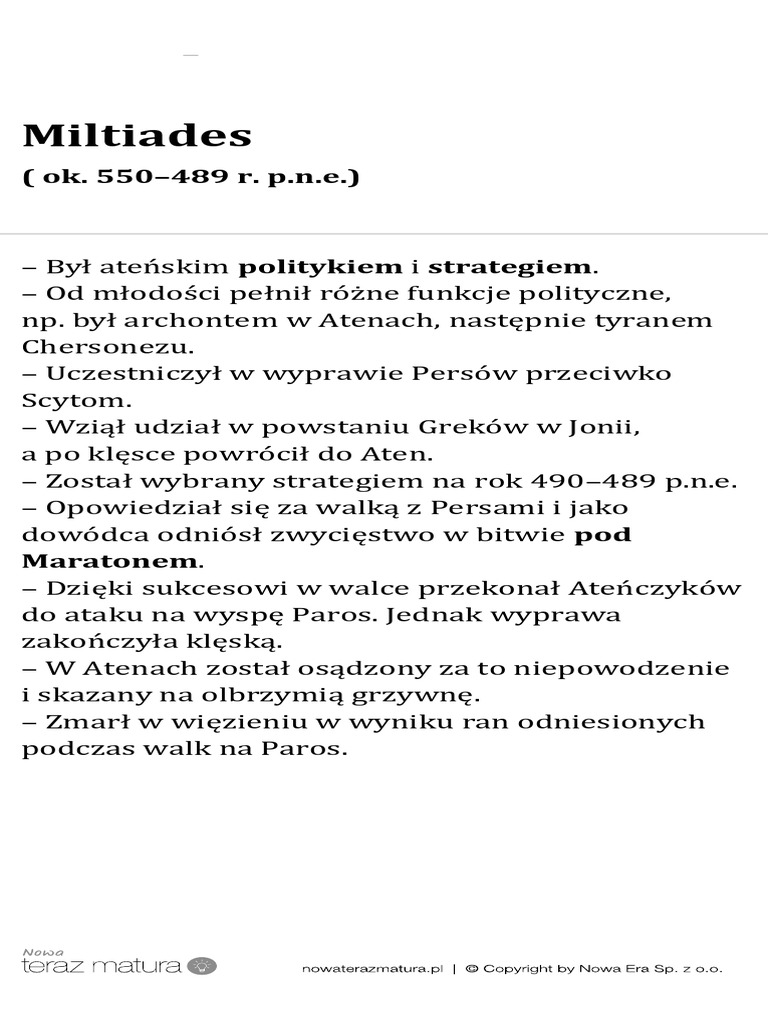 Biogram Miltiades | PDF