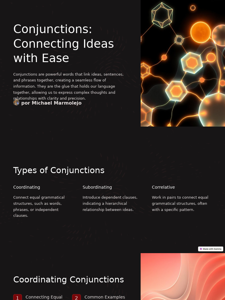Conjunctions-Connecting-Ideas-with-Ease | PDF | Language Mechanics | Semantics