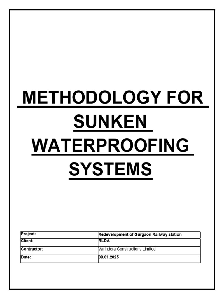 MS of sunken | PDF | Coating | Cement