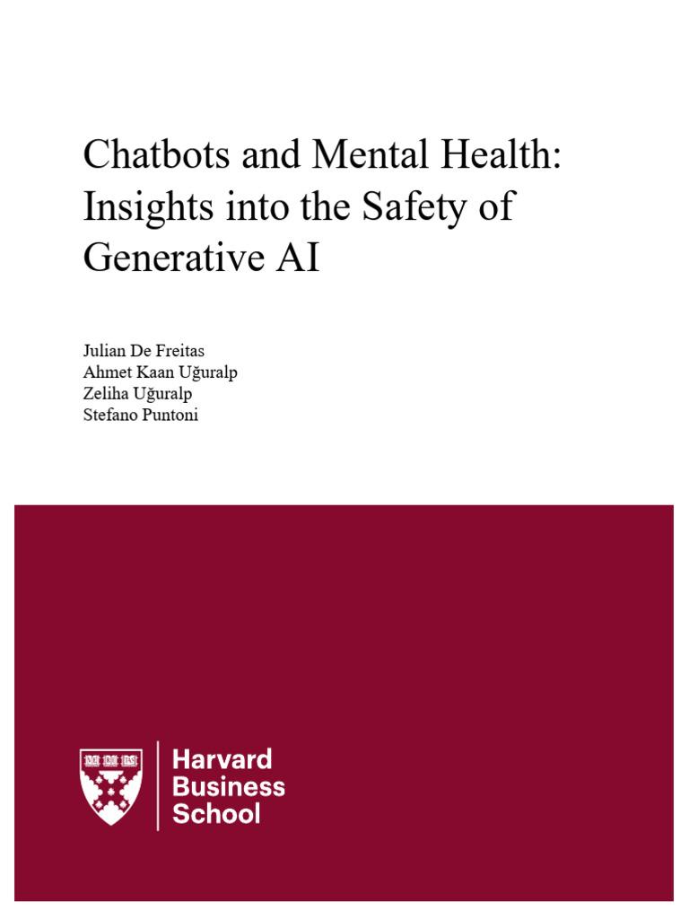 Chatbots and Mental Health Insights Into The Safety of Generative AI ...