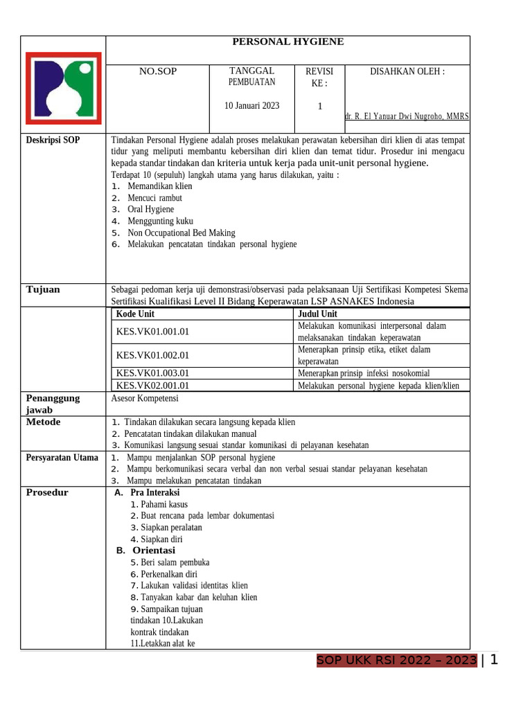 Sop Ukk 2025 Rsi | PDF