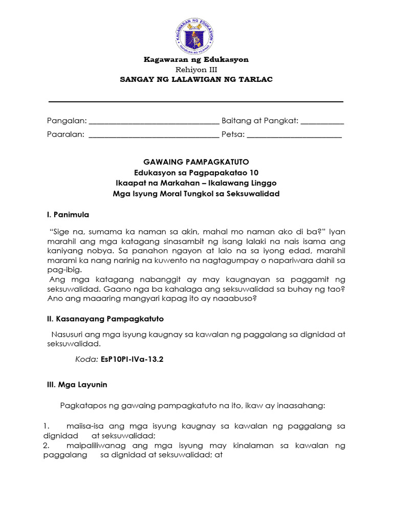 EsP10 Q4 Week2 Janet B. Lamasan | PDF