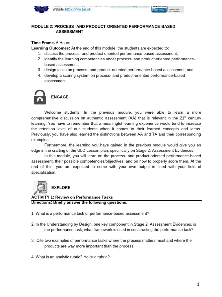 MODULE 2 1 Converted | PDF | Educational Assessment | Learning