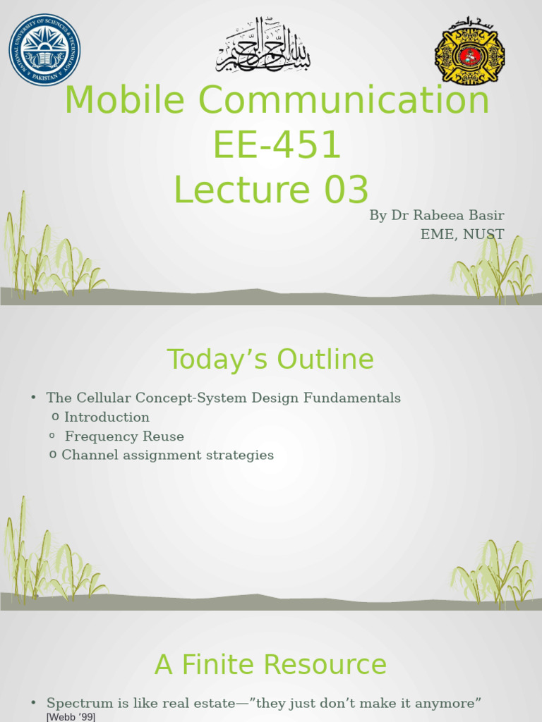 Lecture03 - Cellular System | PDF | Cellular Network | Area