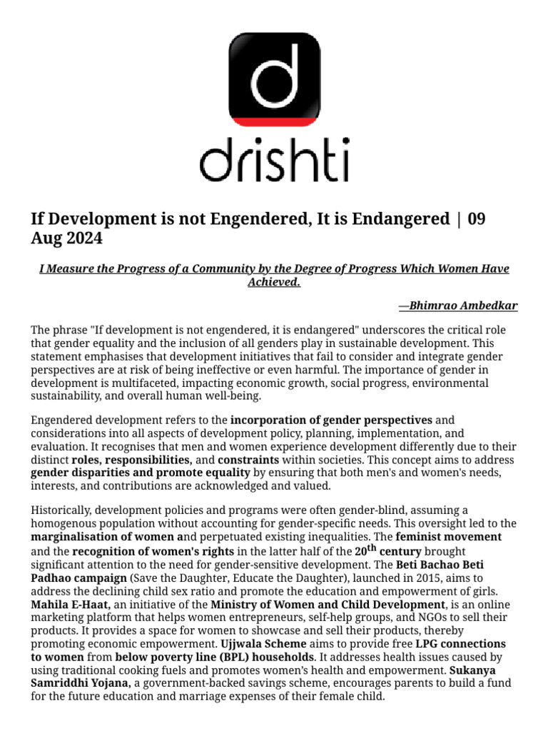 Engendered Development for Women's Empowerment | PDF | Gender Pay Gap ...