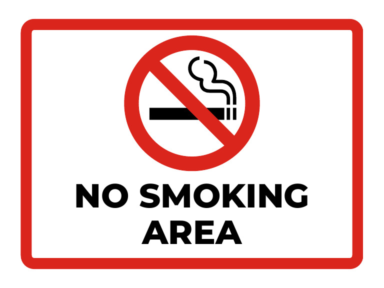 Simple No Smoking Area Yard Sign | PDF