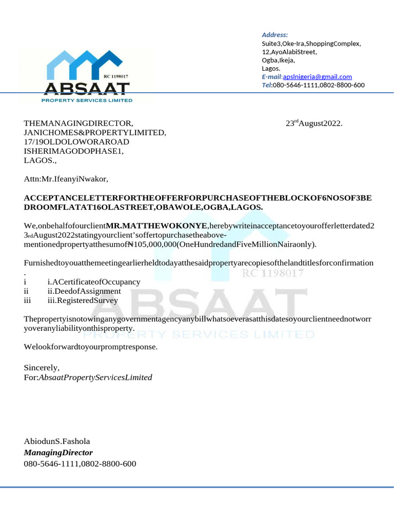 Absaat Letter of Acceptance2 | PDF