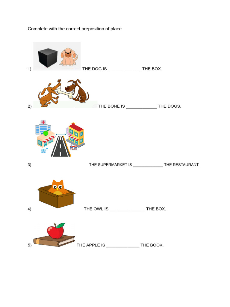 Prepositions of Place | PDF