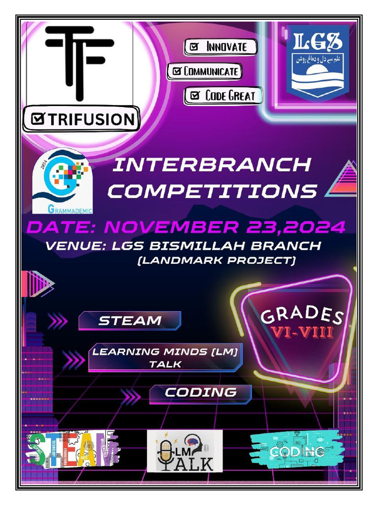 Inter Branch Competition Grammademic-3 | PDF | Creativity | Thought
