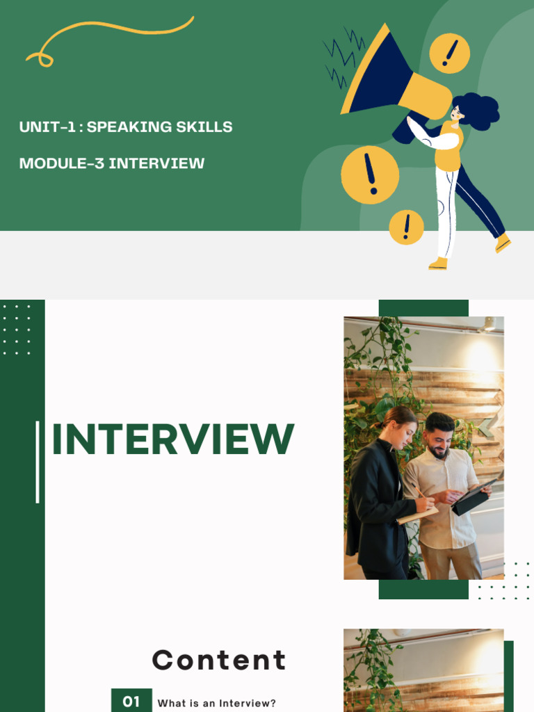 CE II Unit 1 Mod 3 Interview | PDF
