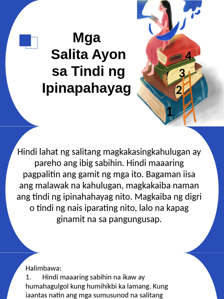 MGA SALITA AYON SA TINDI NG PAGPAPAHAYAG | PDF