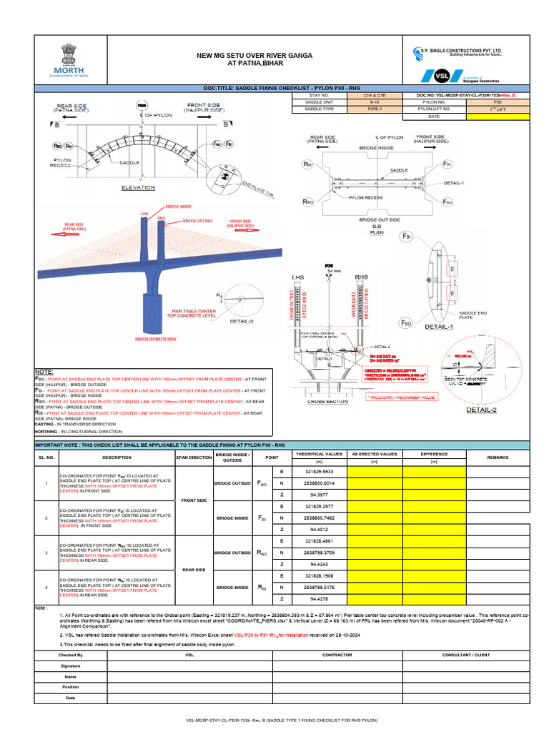 VSL-MGSP-STAY-CL-P30R-753b-REV-B - Saddle Fixing Check List For Type-1 ...