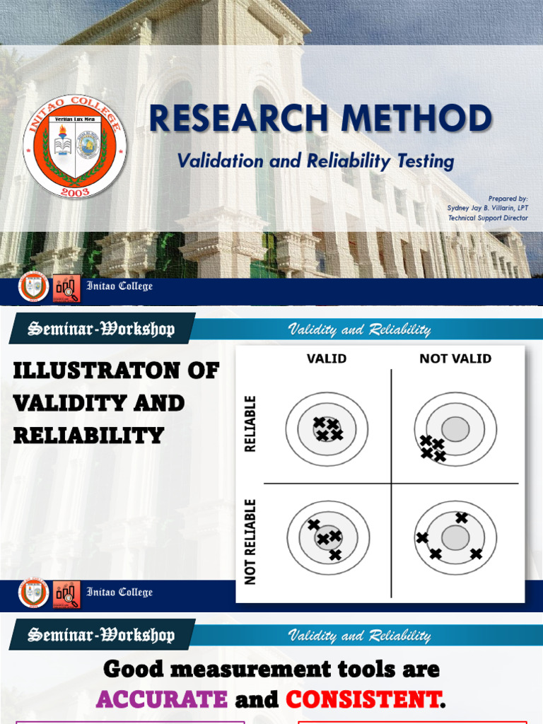 Validation and Reliability Testing - PPT | PDF | Validity (Statistics ...