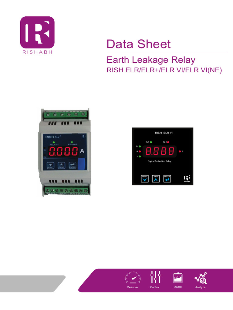 Earth Leakage Relay - Rev N1 | PDF | Alternating Current | Relay