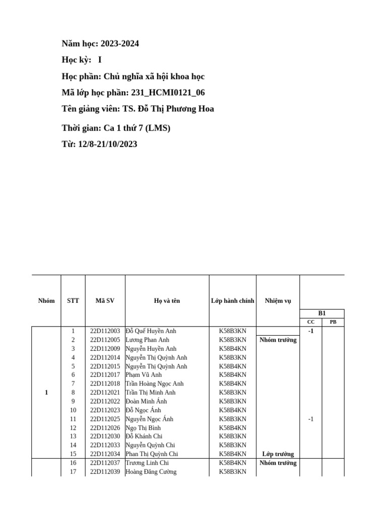 HCMI 6 - Chuyên Cần | PDF
