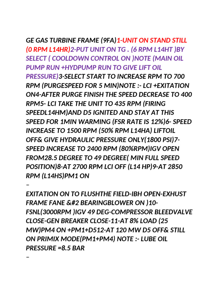 Ge Gas Turbine Frame 9fa | PDF | Hydraulics | Engines