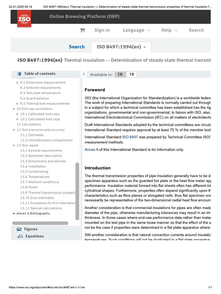 ISO 8497 - 1994 (En), Thermal Insulation - Determination of Steady ...