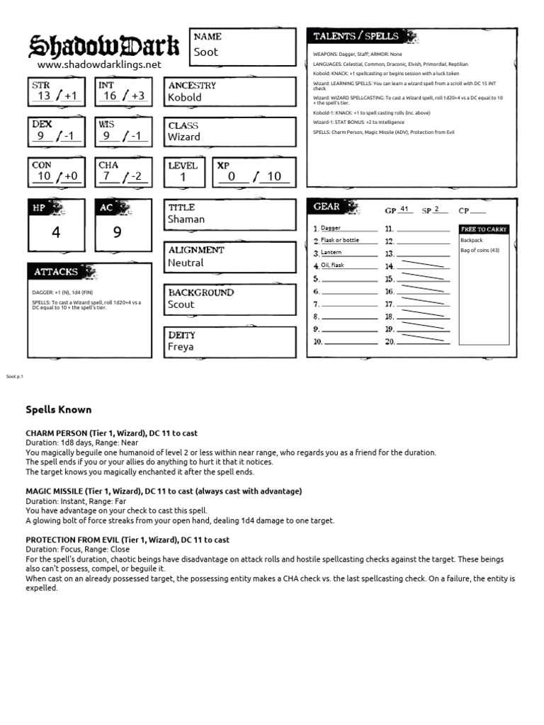 Soot | PDF | D20 System | Gary Gygax Games