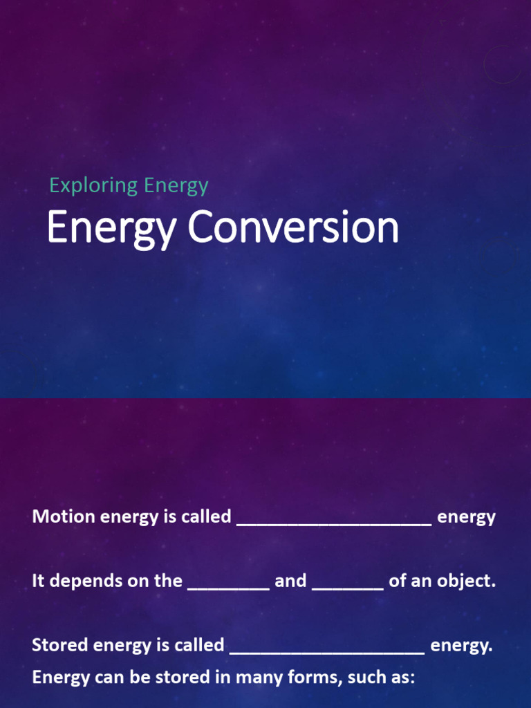 energy conversions | PDF | Kinetic Energy | Electricity
