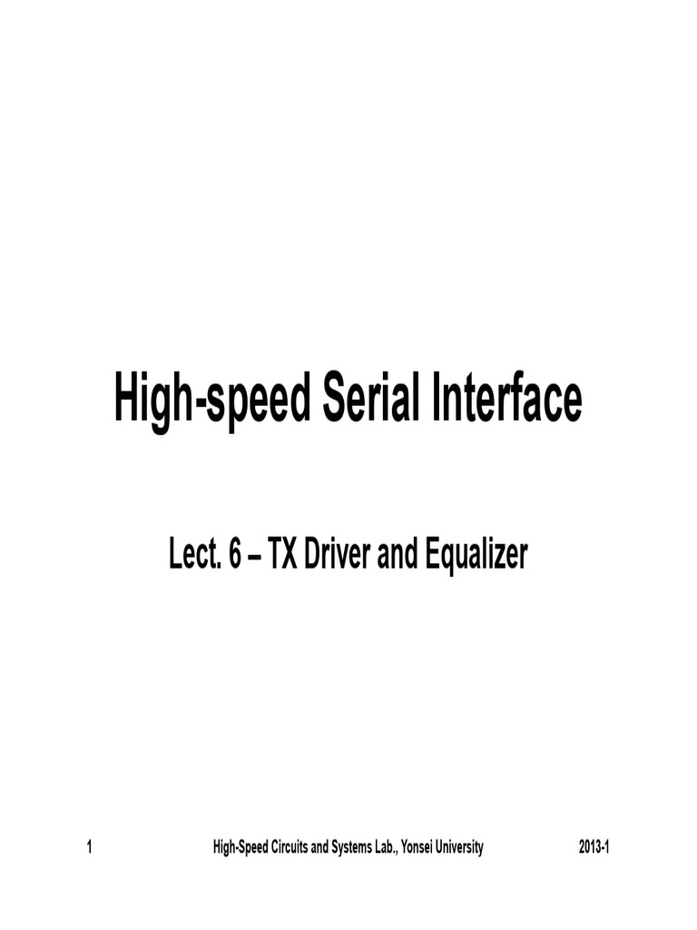High-Speed Serial Interface TX Driver | PDF | Logic Gate | Electrical ...