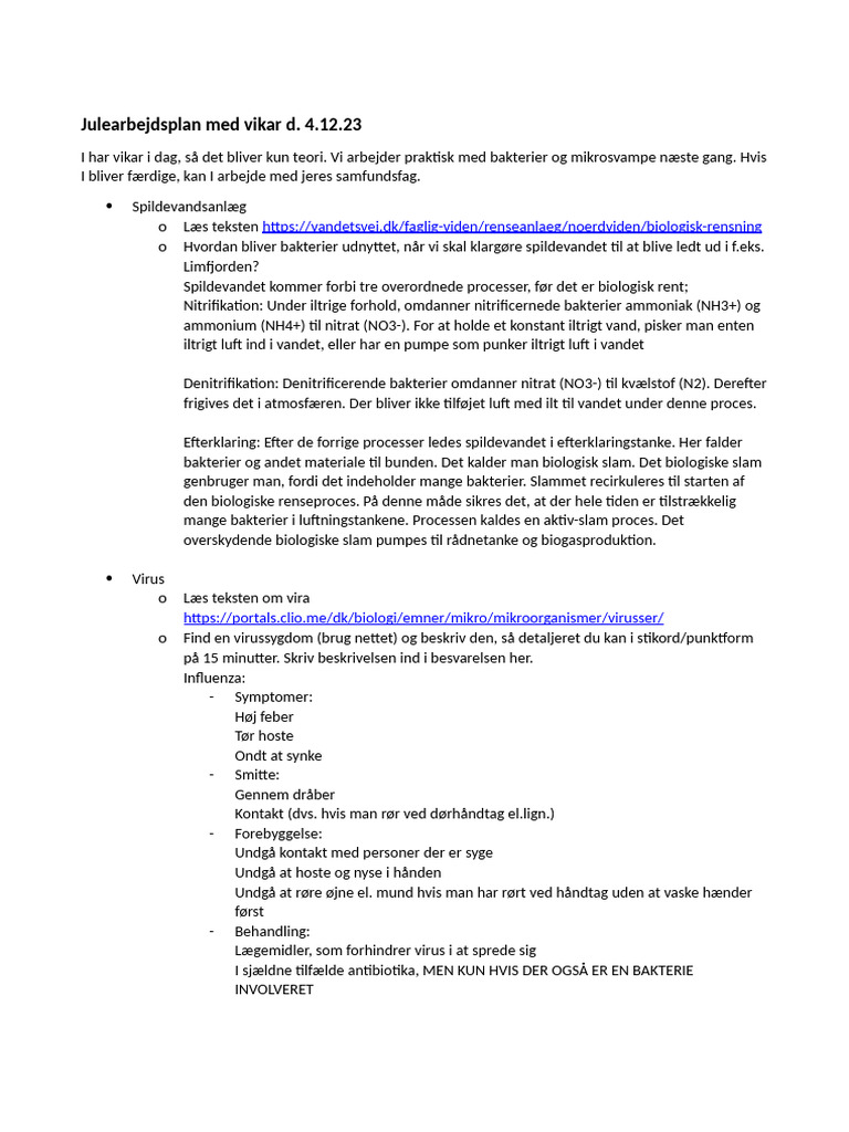 Biologi - Bakterier Og Mikrosvampe | PDF