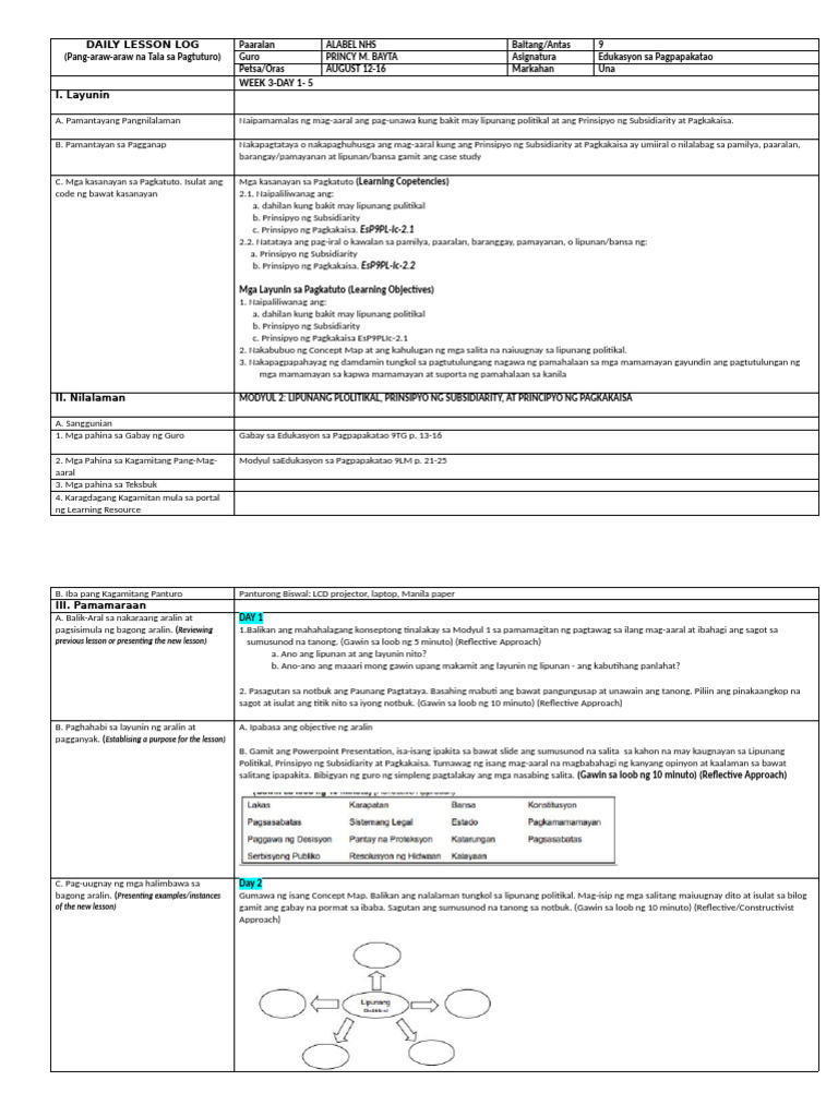 EsP9-Q1-wk3-4-day1-5 | PDF