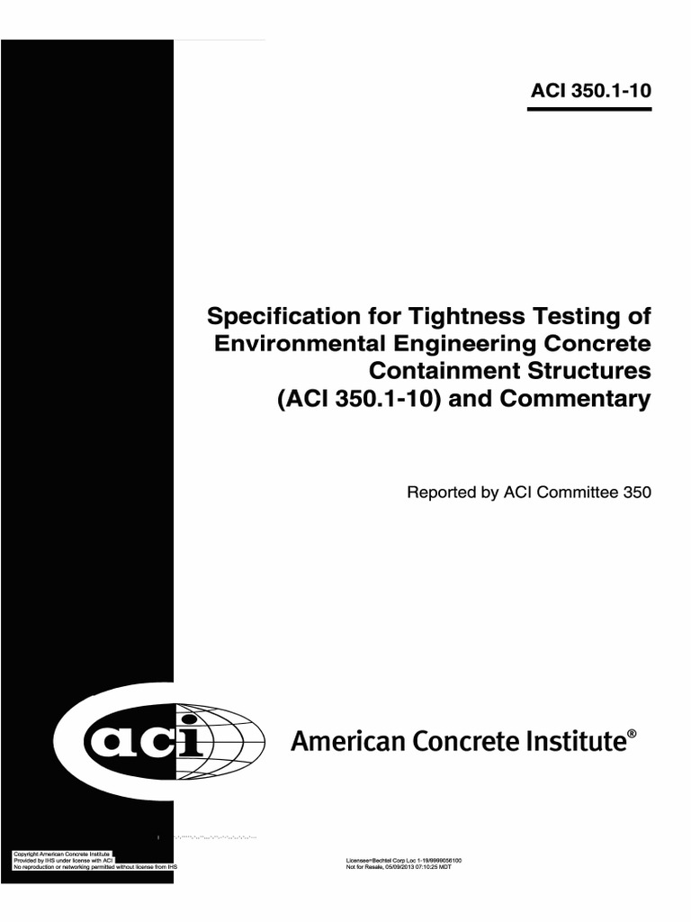 Aci 350.1-10 | PDF