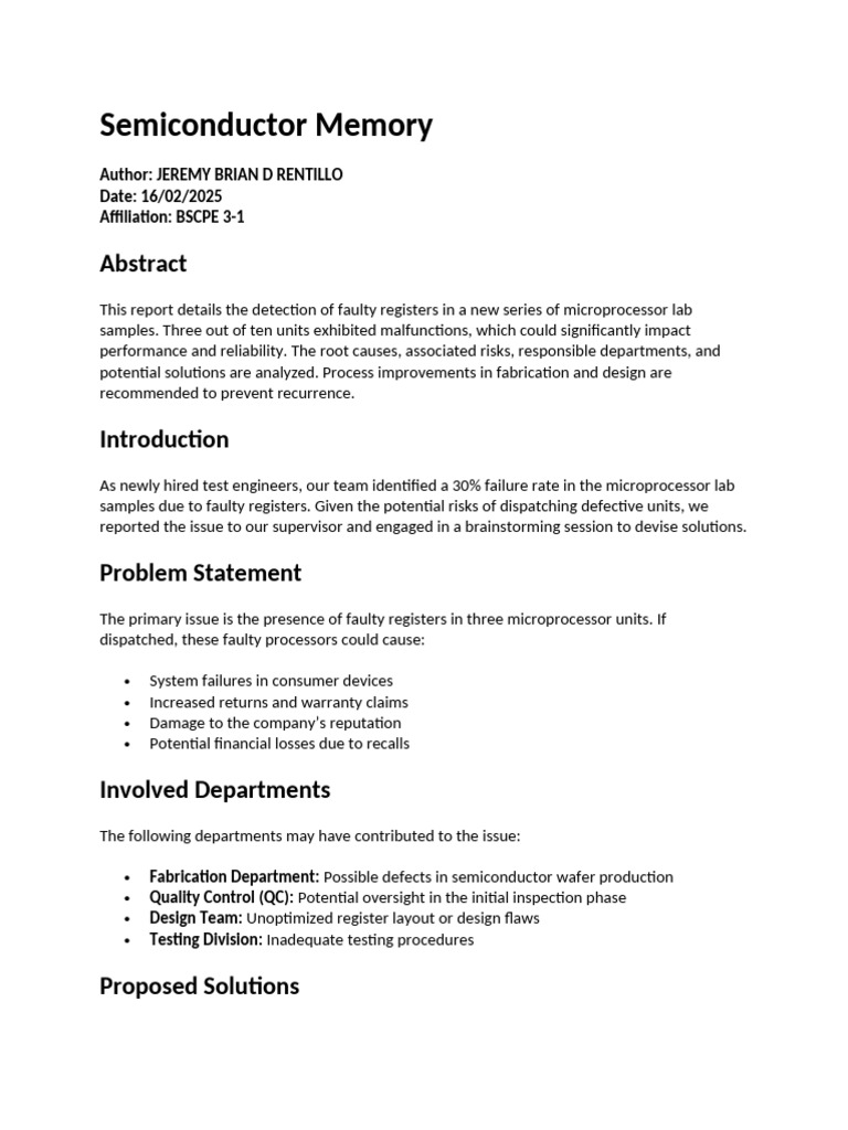 02 Task Performance 1 - ARG A | PDF | Semiconductor Device Fabrication | Reliability Engineering
