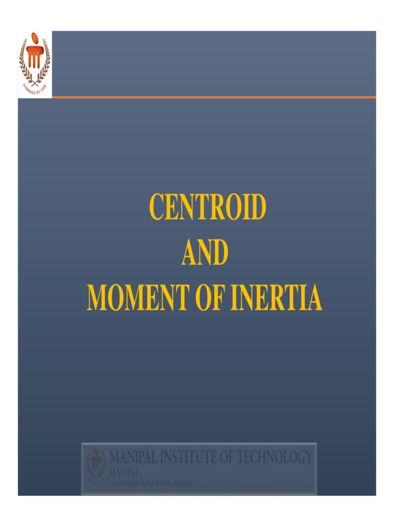 Centroid and Moment of Inertia Calculations | PDF