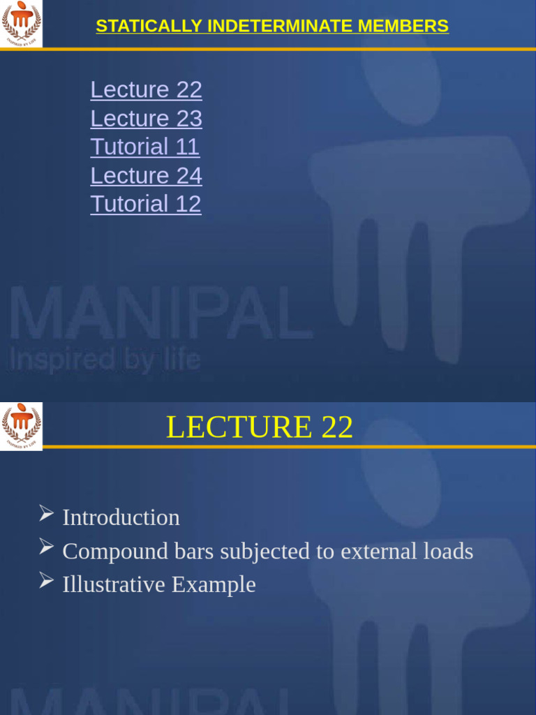 L22-24 - T11-T12 With Solutions | PDF | Elasticity (Physics) | Stress (Mechanics)