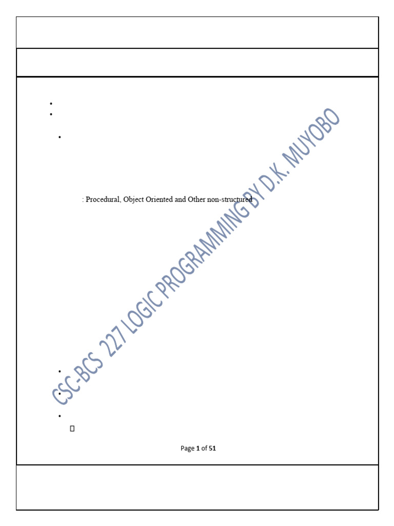 Bcs - CSC 227 Lecture Notes 2025 | PDF | Deductive Reasoning | Logic