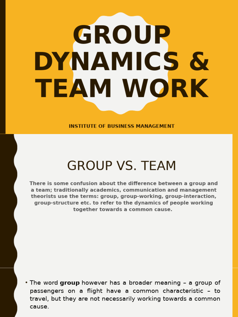 Lecture 9 - Group Dynamics Team Work 2 | PDF | Group Cohesiveness | Goal