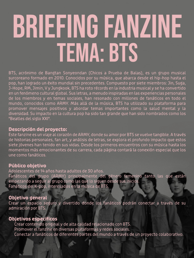 Briefing Fanzine Sobre BTS | PDF