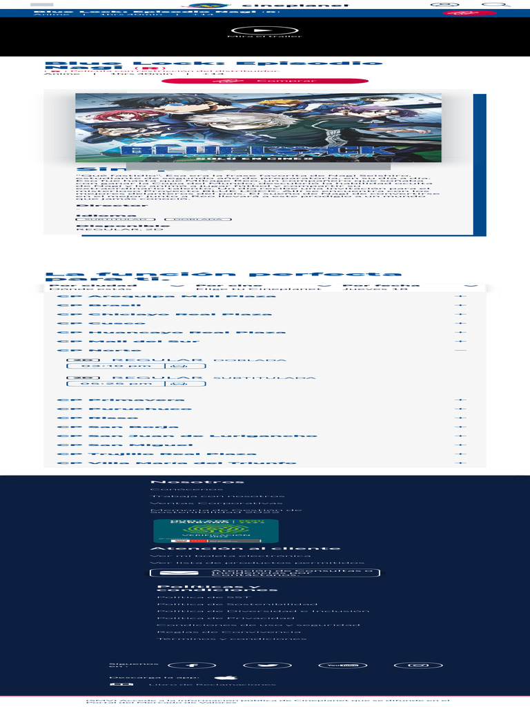 "Blue Lock: Episodio Nagi en Cineplanet" | PDF