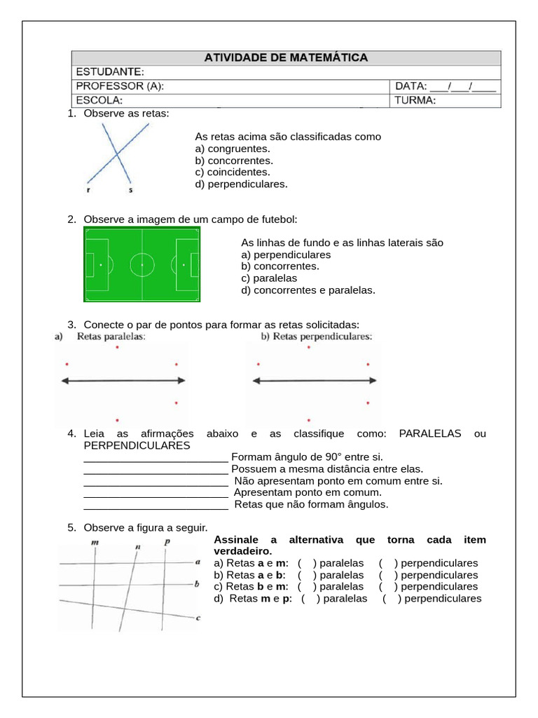 Simulado Retas | PDF