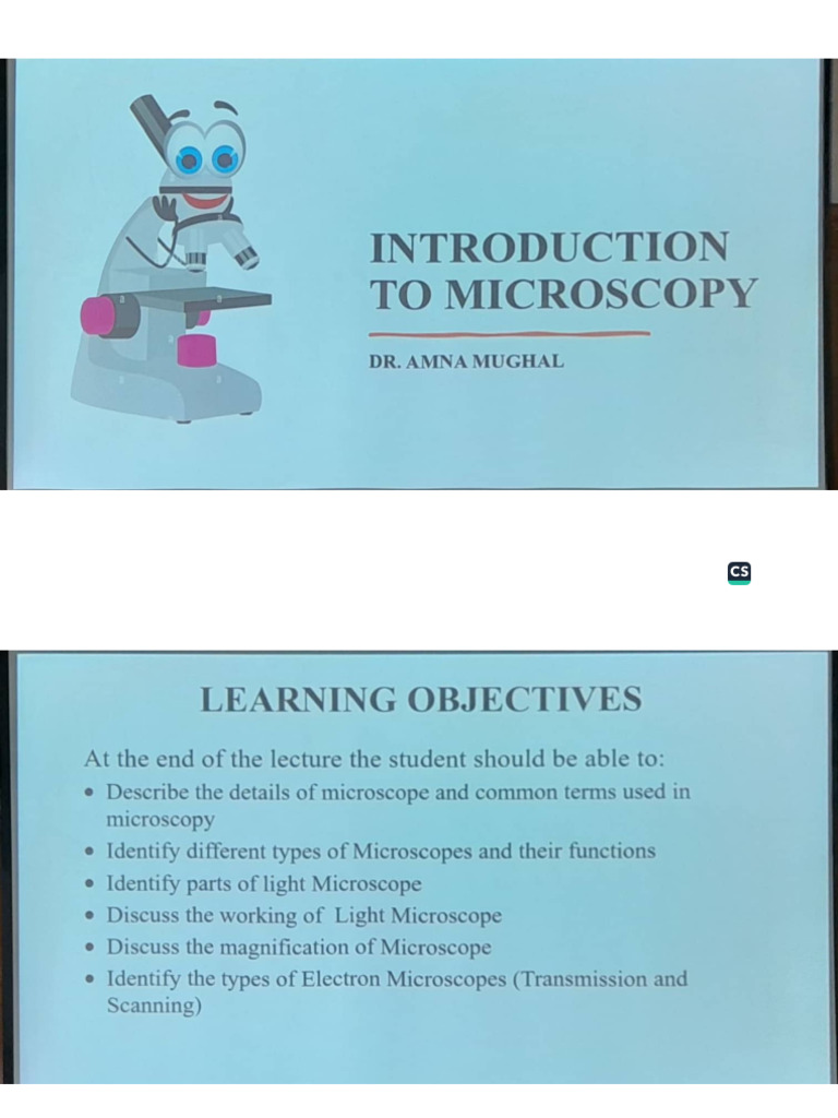 Histology-Intro To Micros | PDF